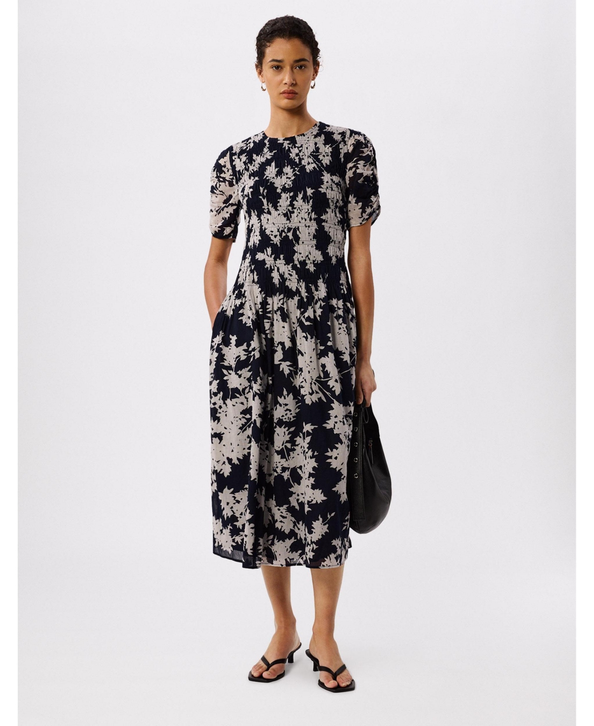 Click here for Whistles Womens Shadow Floral Avery Dress - Navy/m... prices