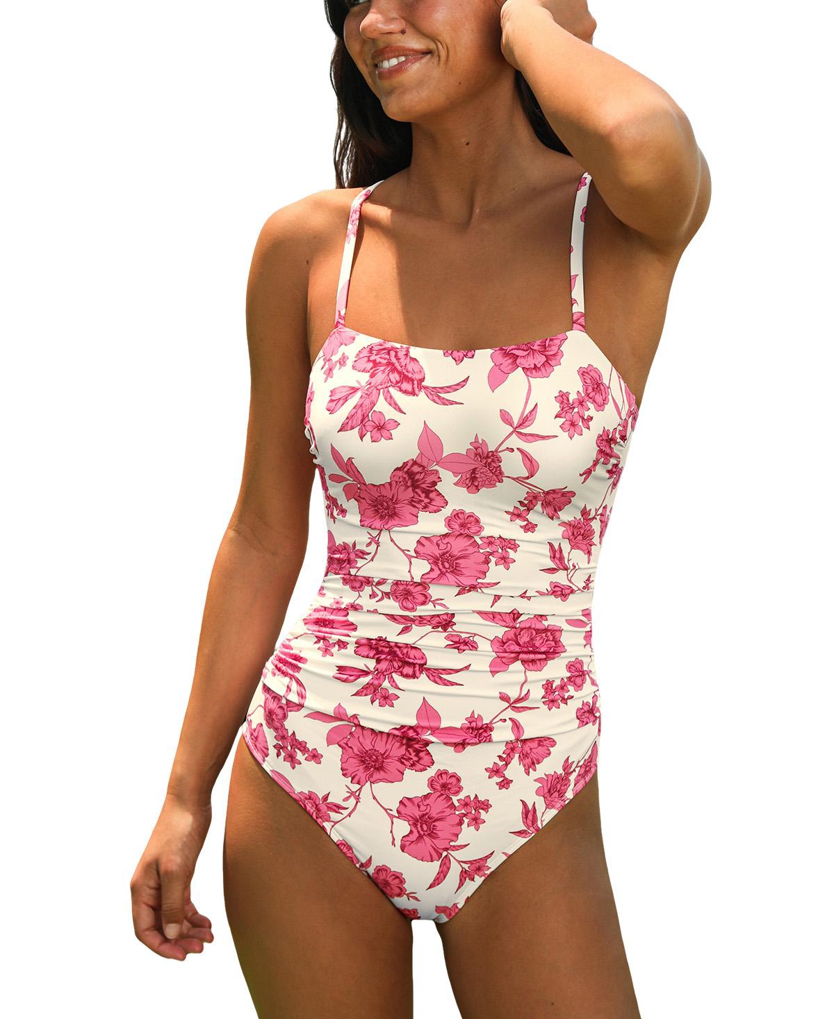 Click here for Cupshe Womens Square Neck Ruched Pull-On Adjustabl... prices