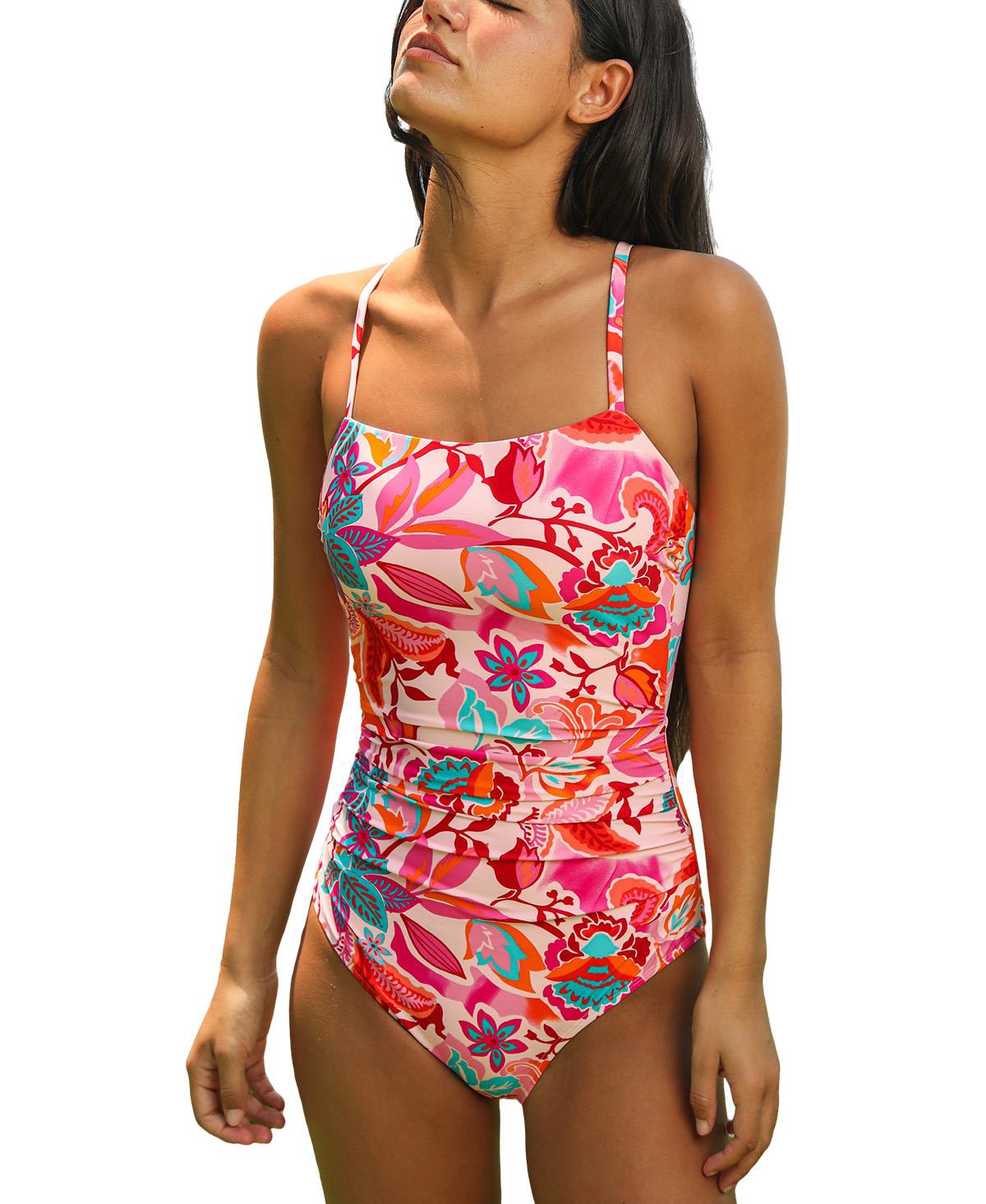 Click here for Cupshe Womens Square Neck Ruched Pull-On Adjustabl... prices
