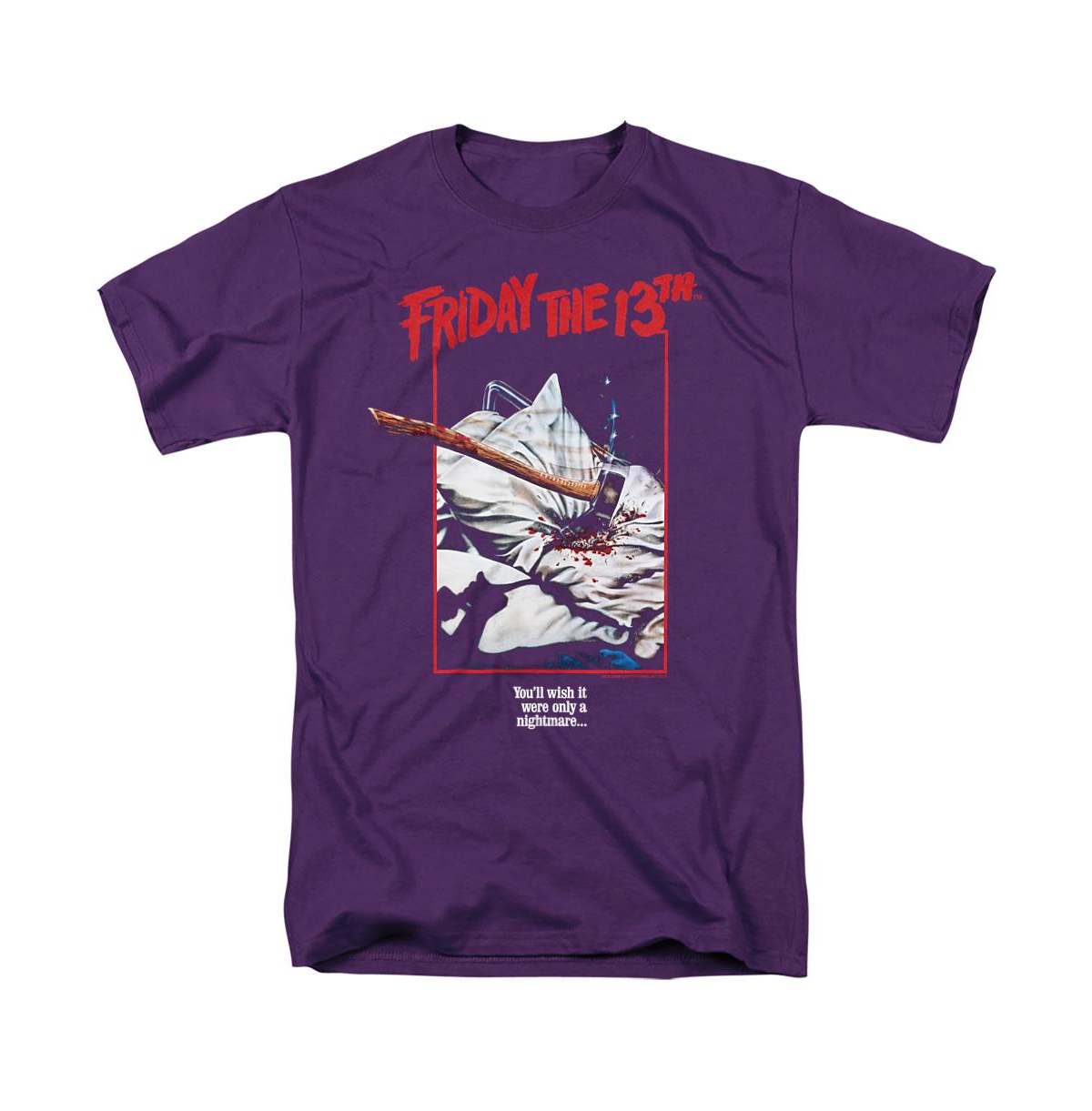 Click here for Friday The 13th Mens Axe Poster T Shirt - Purple prices
