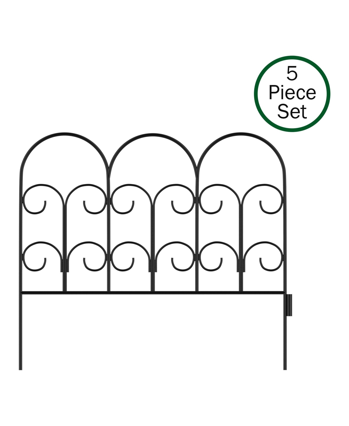 Click here for Pure Garden Metal Garden Fencing - Set of 5 Interl... prices