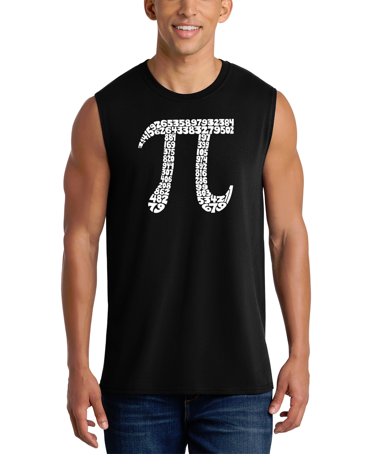 Click here for La Pop Art Mens Crewneck Graphic Tank Top - Black prices