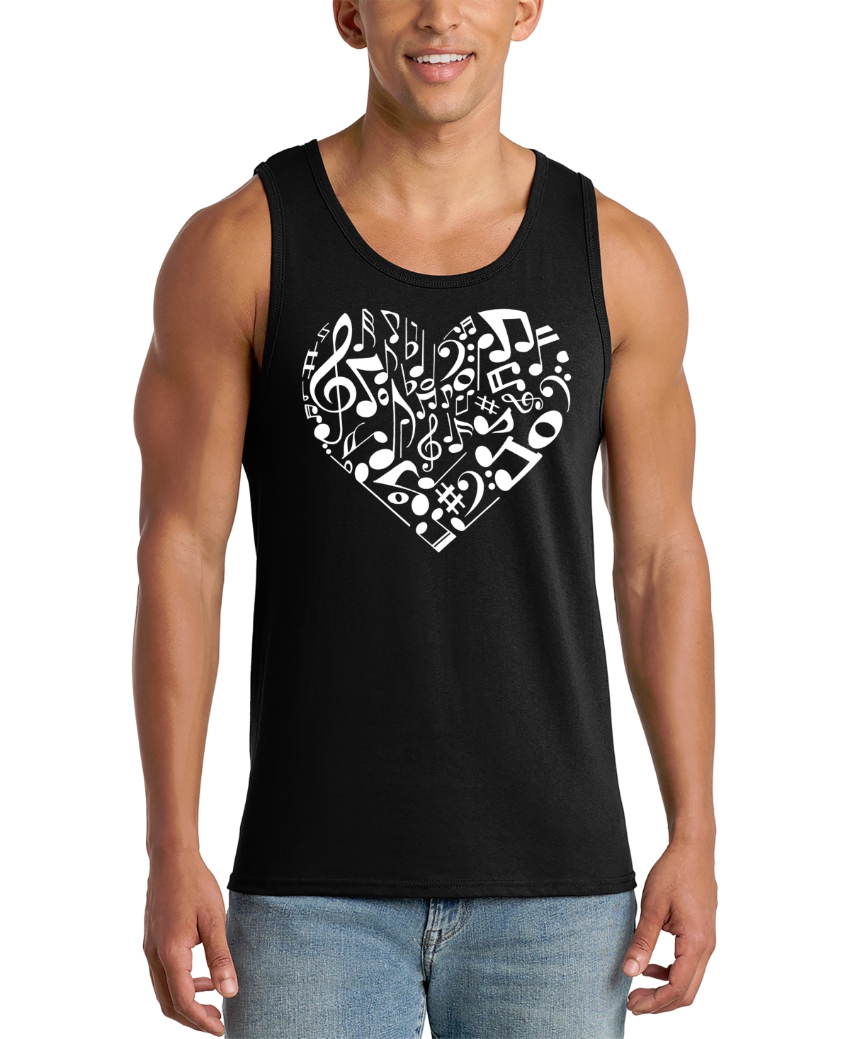 Click here for La Pop Art Mens Music Notes Heart Word Art Graphic... prices