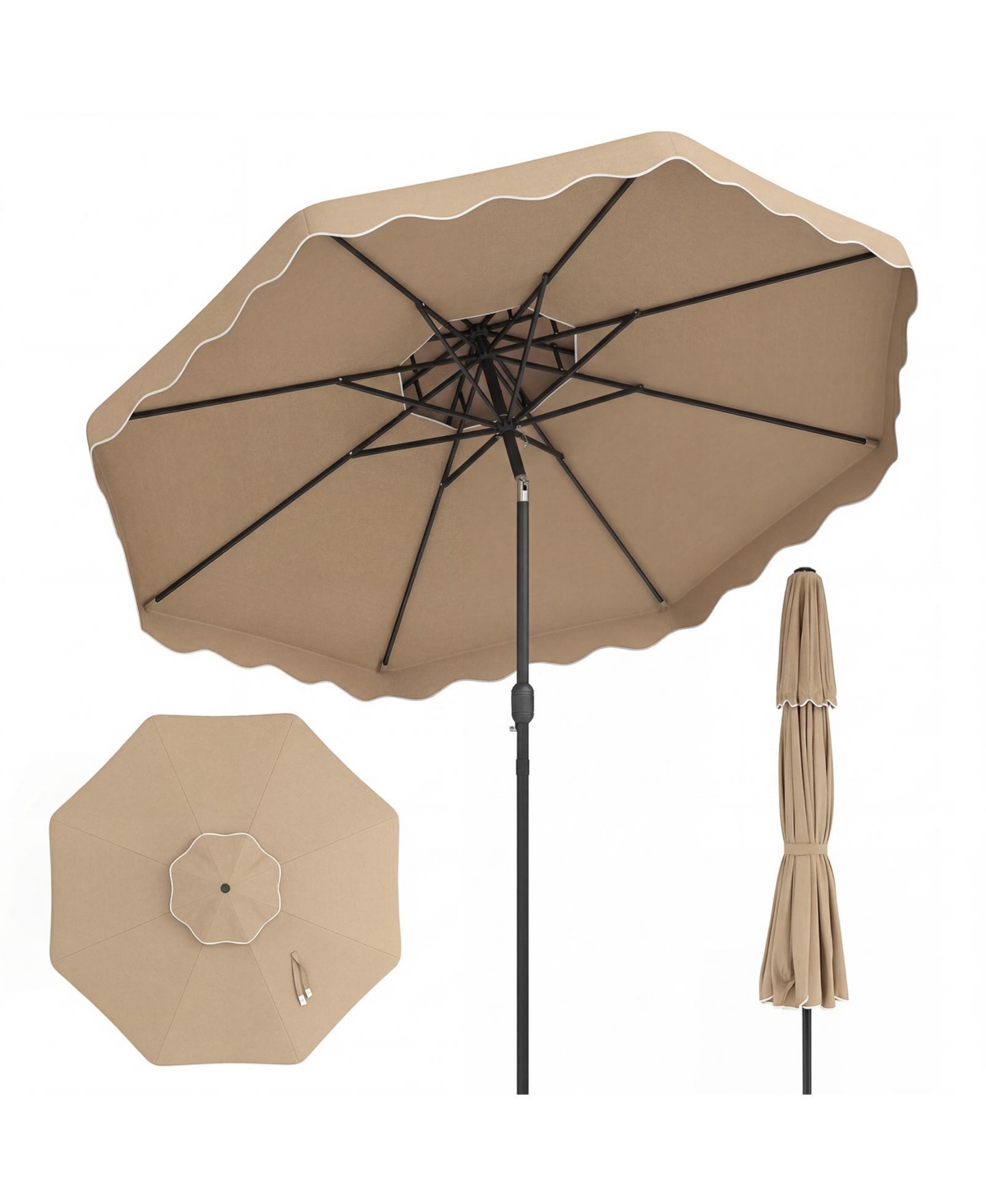 Click here for Gymax Patio Umbrella With Push Button Tilt and Cra... prices