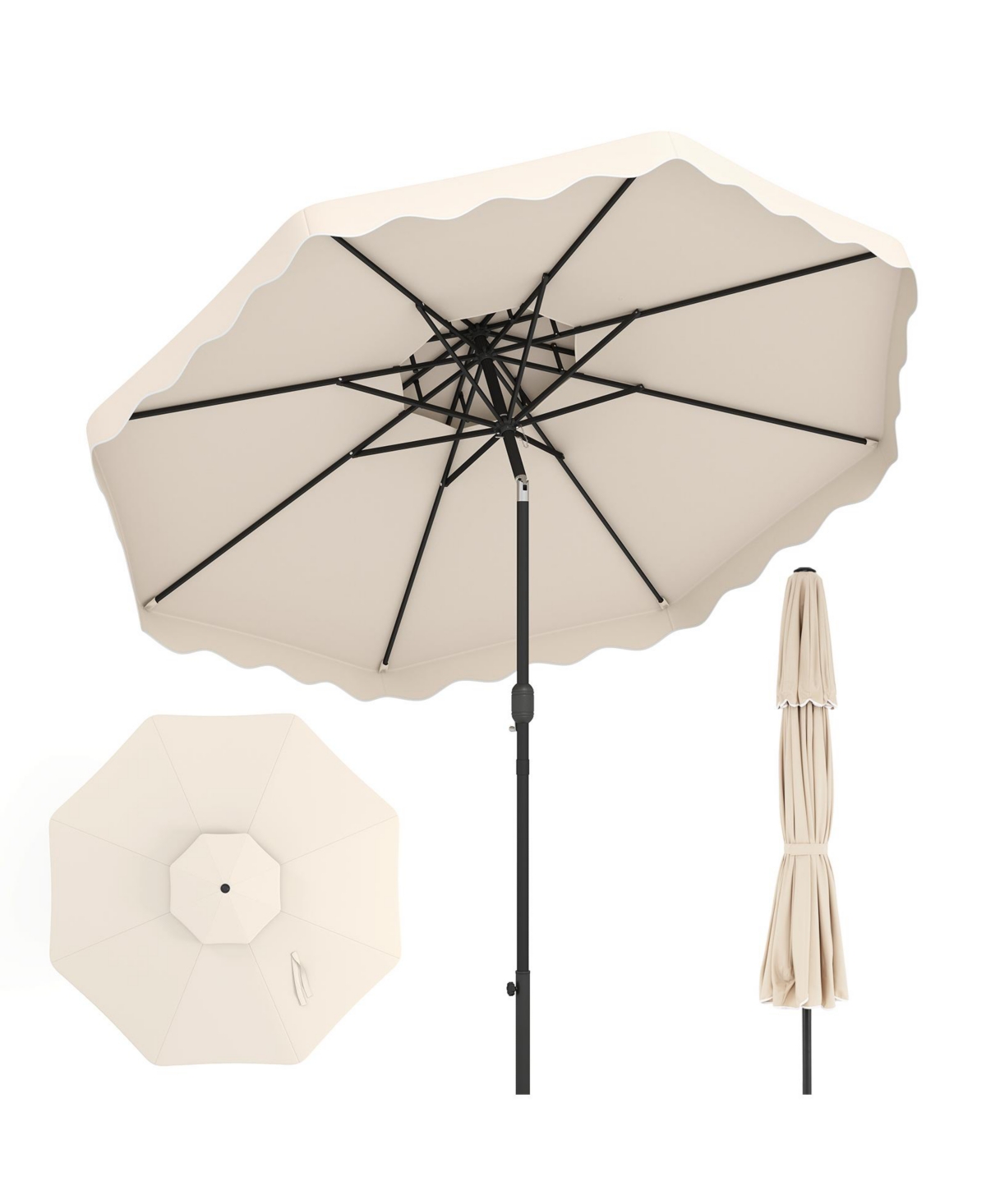 Click here for Gymax Patio Umbrella With Push Button Tilt and Cra... prices