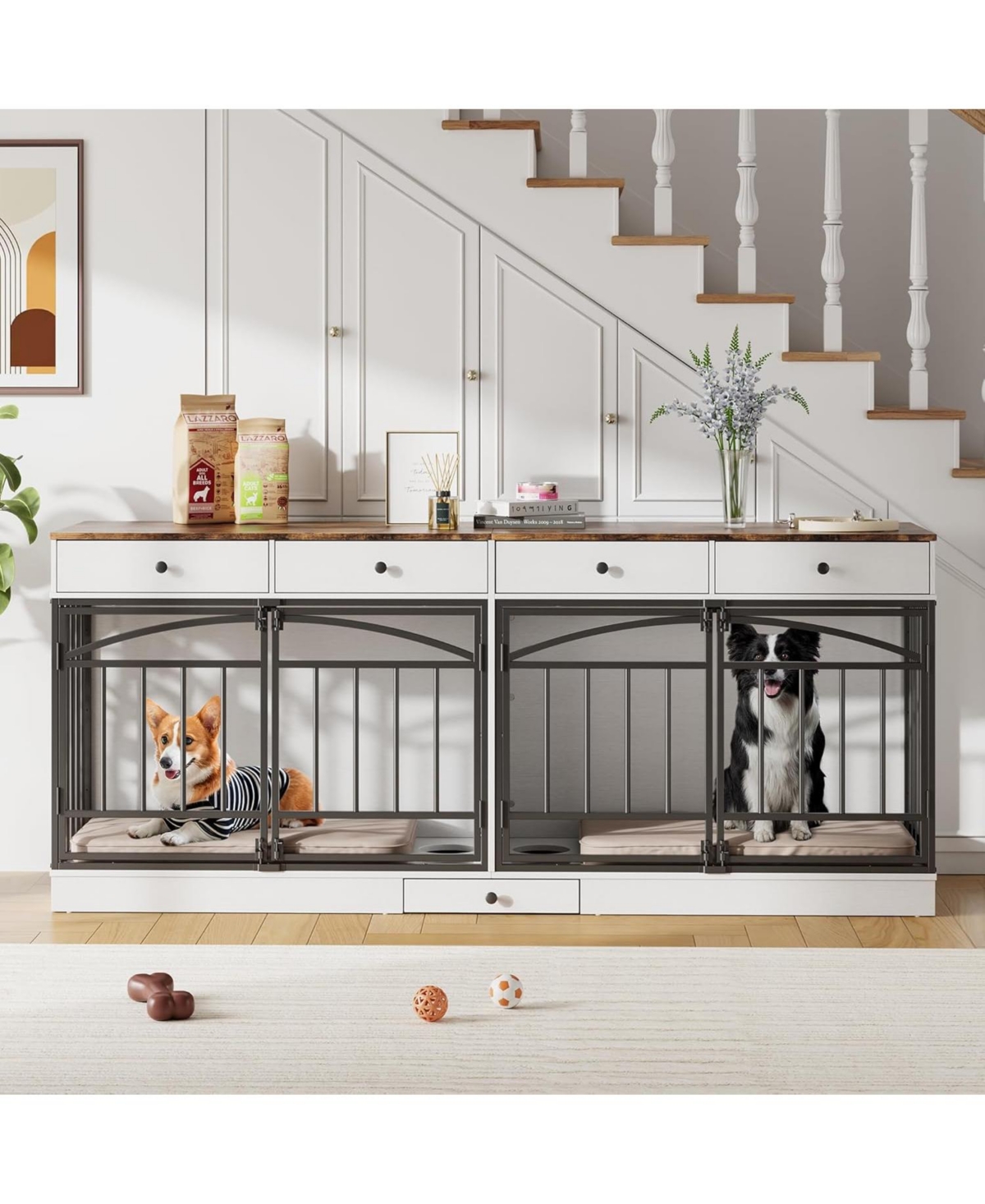 Click here for gaomon Dog Crate Furniture for 2 Dogs  Dog Kennel... prices