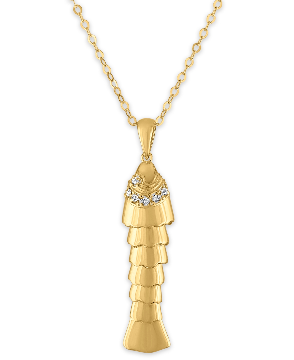 Click here for Macys Fish Pendant Necklace in Two-Tone Gold (10k... prices