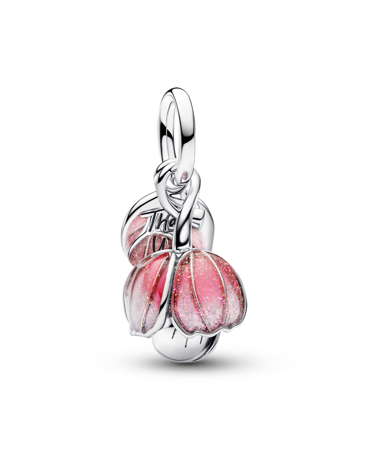 Click here for Pandora Two-Tone Blooming Flower Dangle Charm - Pi... prices