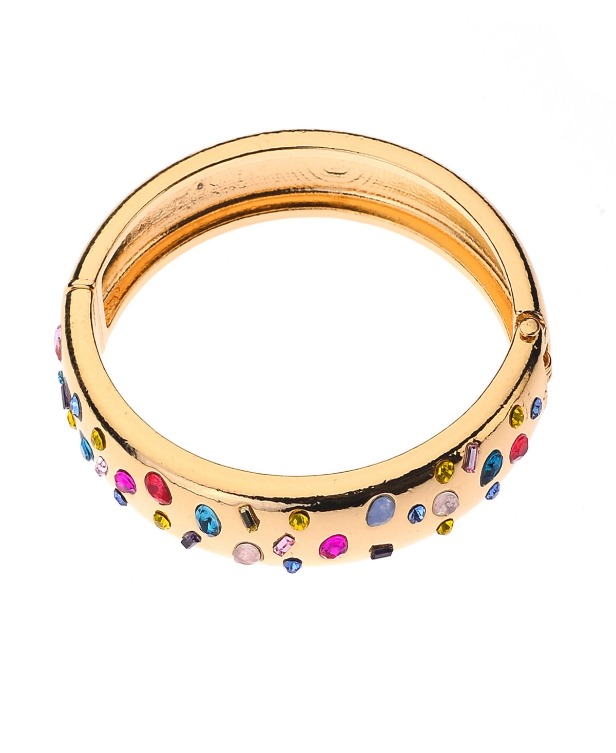 Click here for Nicole Miller Gold-Tone Multicolor Glass Stones Ba... prices