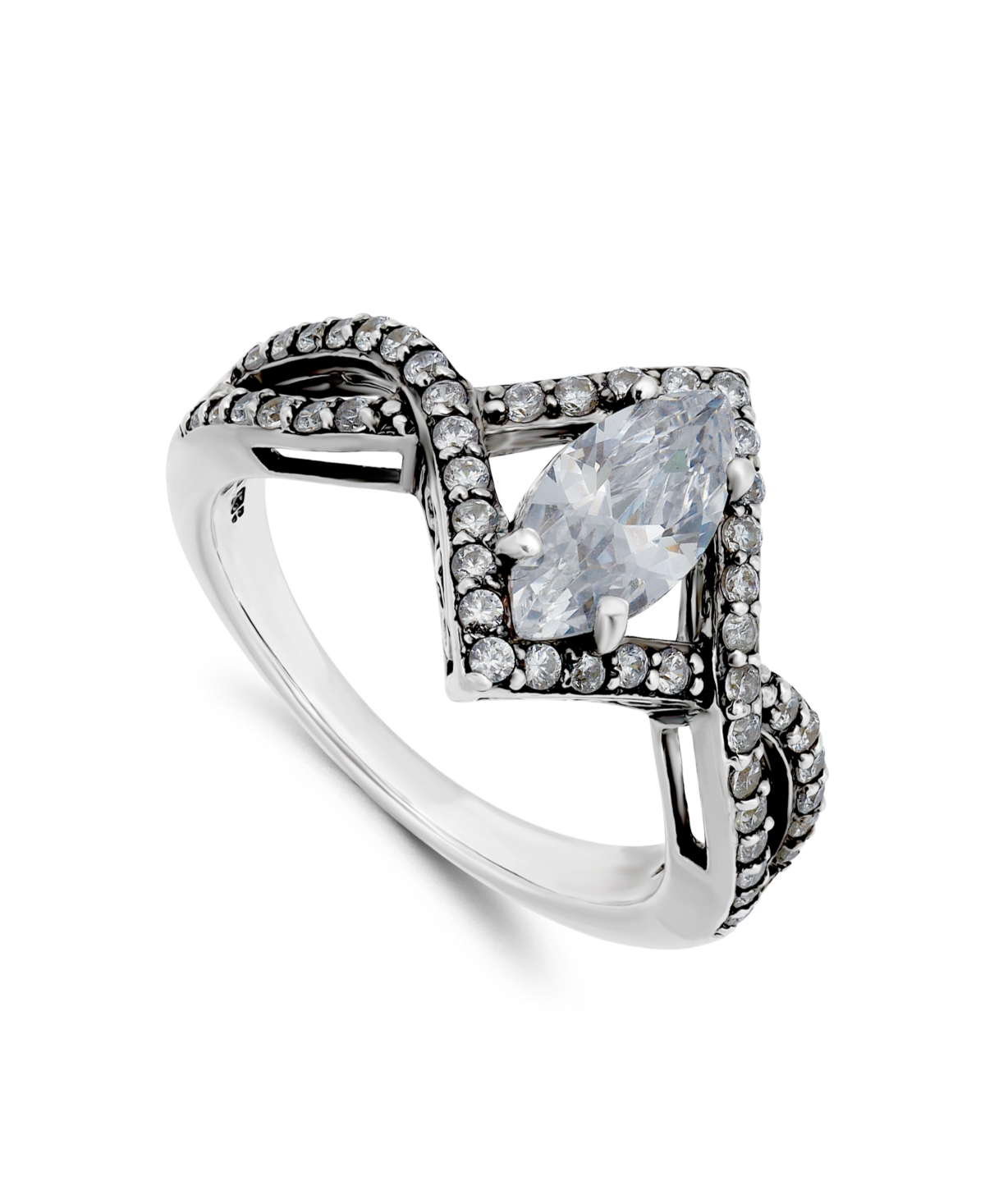 Click here for Cubic Zirconia Marquise Center Stone Split Shank R... prices