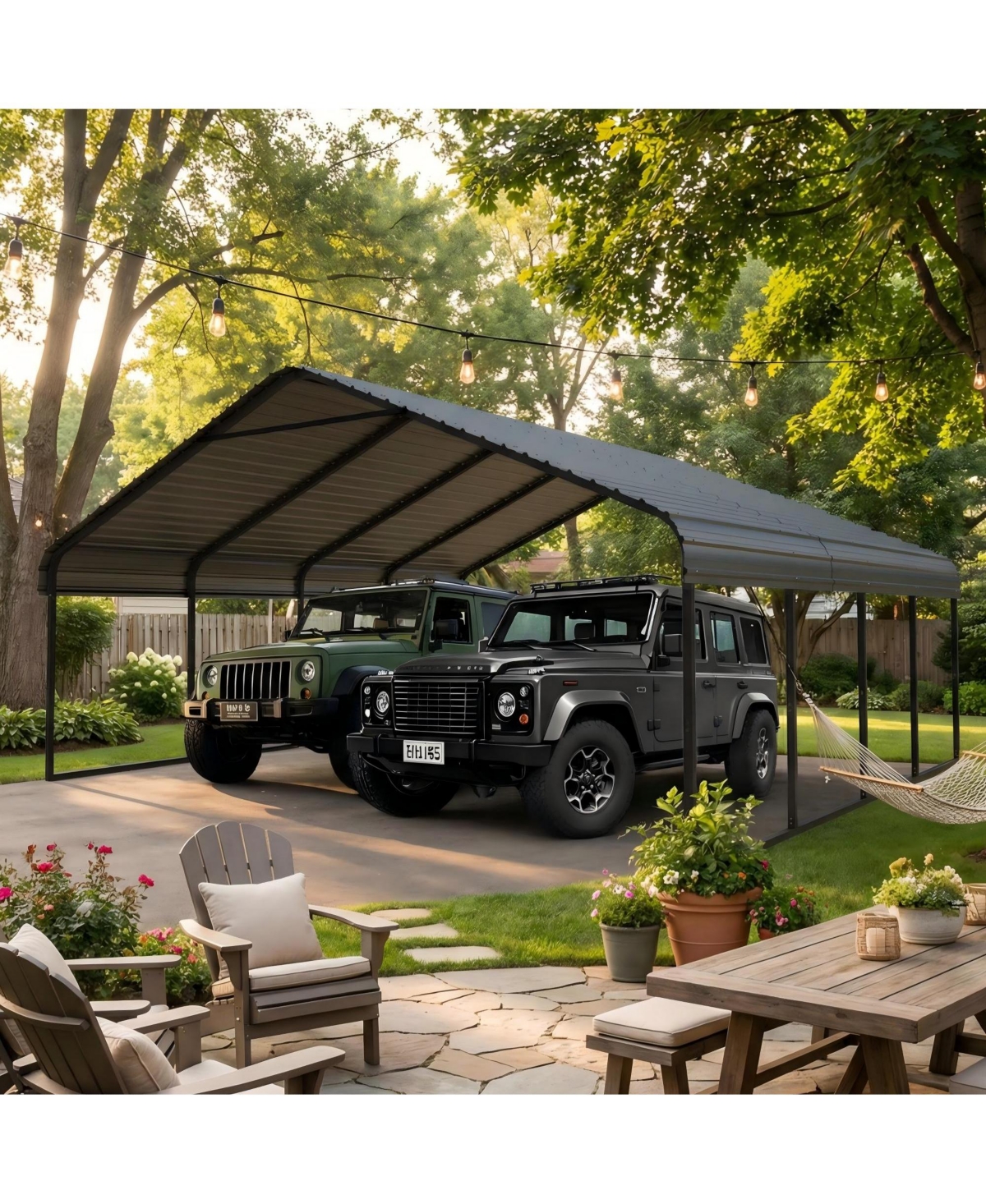 Click here for Mondawe 20 by 20 feet Carport Shelter - Grey prices