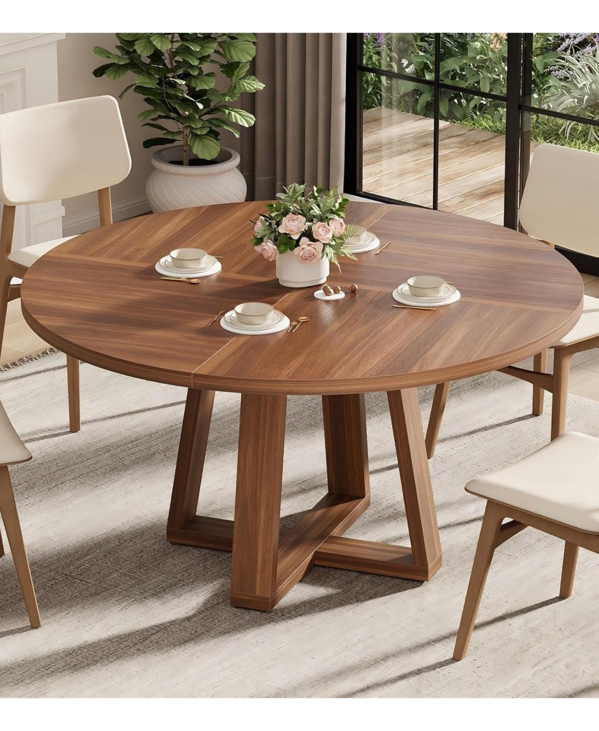 Click here for gaomon Round Dining Table for 4-6 People  47 Dinin... prices