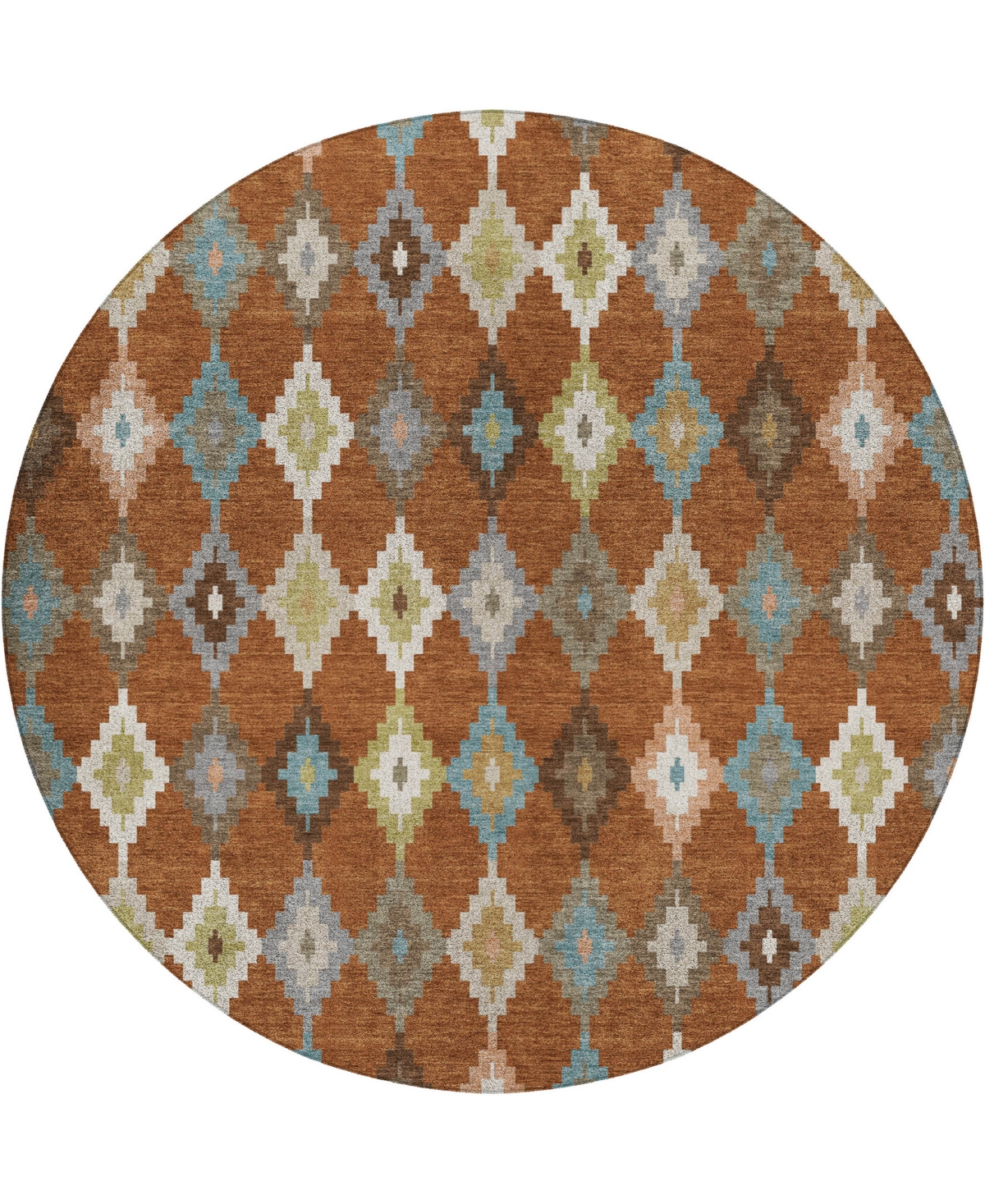 Click here for Dalyn Kenner KN10 8x8 Round Area Rug - Orange prices