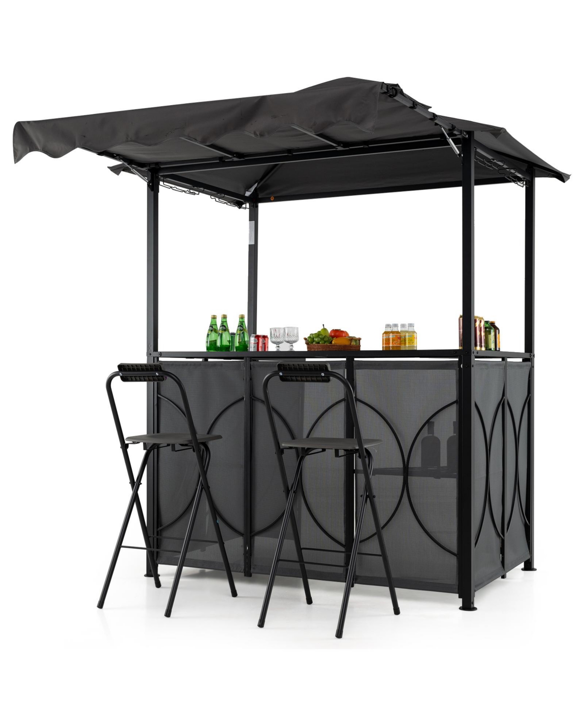Click here for Sugift Outdoor Grill Gazebo with Double-Tier Canop... prices