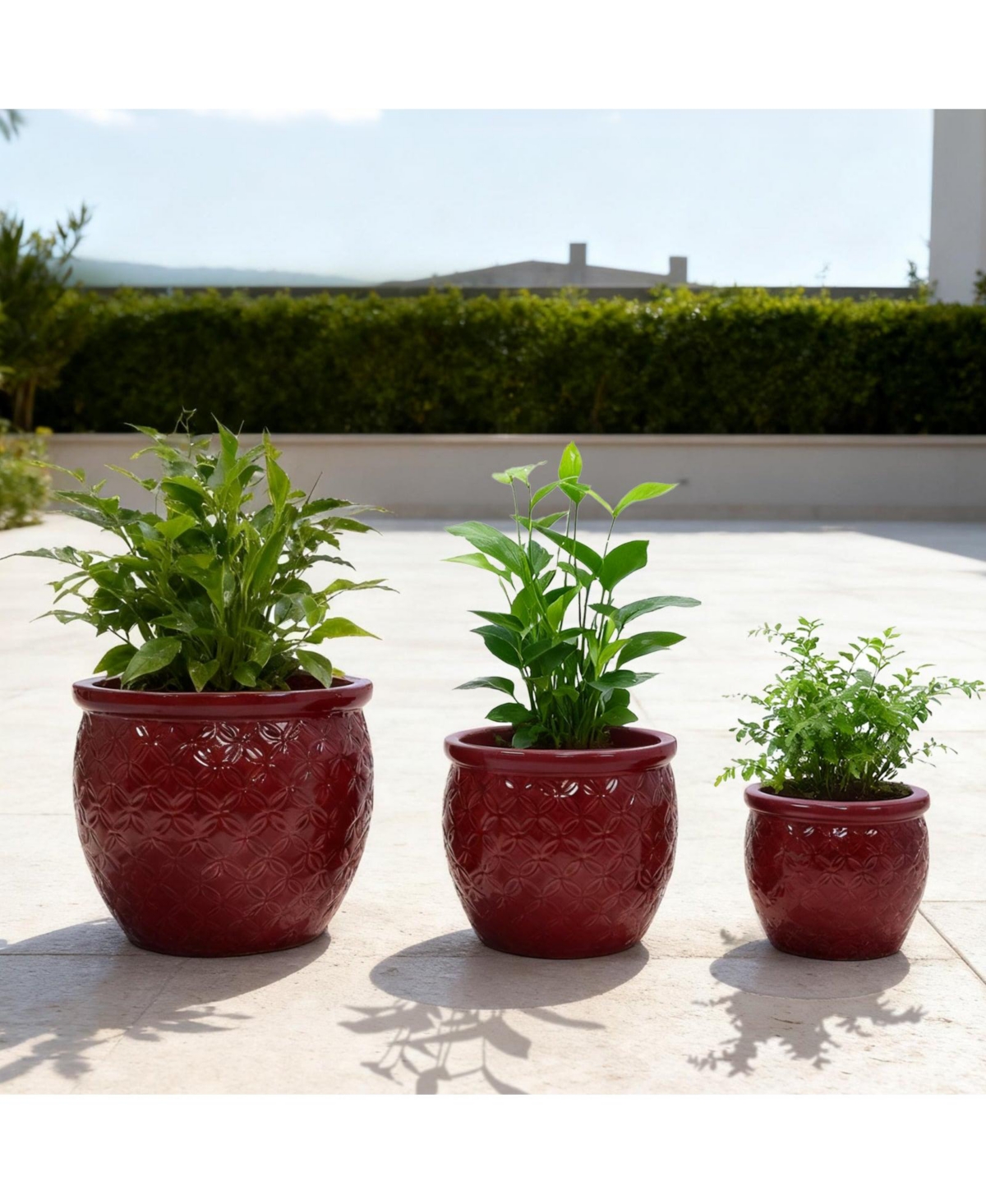 Click here for Clihome Handmade Glazed Ceramic Planter Set of 3... prices
