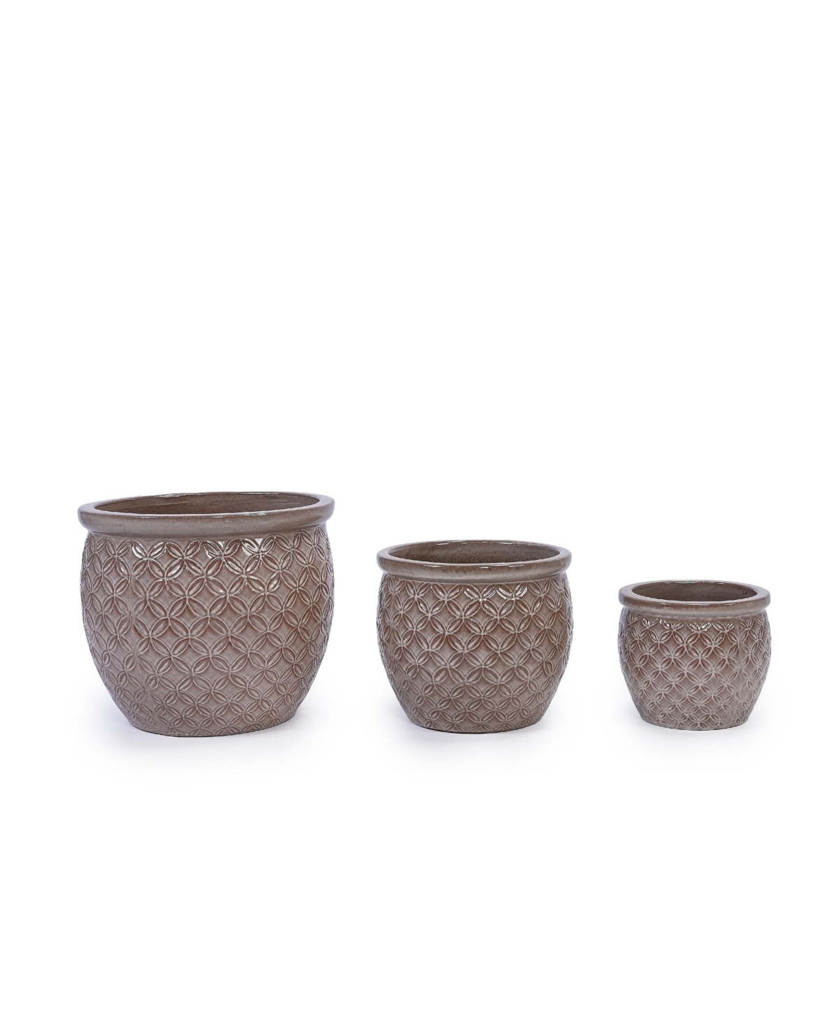 Click here for Clihome Handmade Glazed Ceramic Planter Set of 3... prices