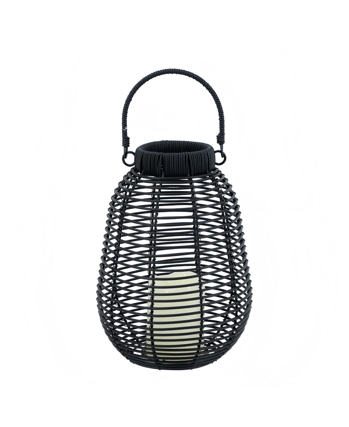 Click here for Clihome 7.9x7.9x10.6 Poly Rattan Lantern With Led... prices