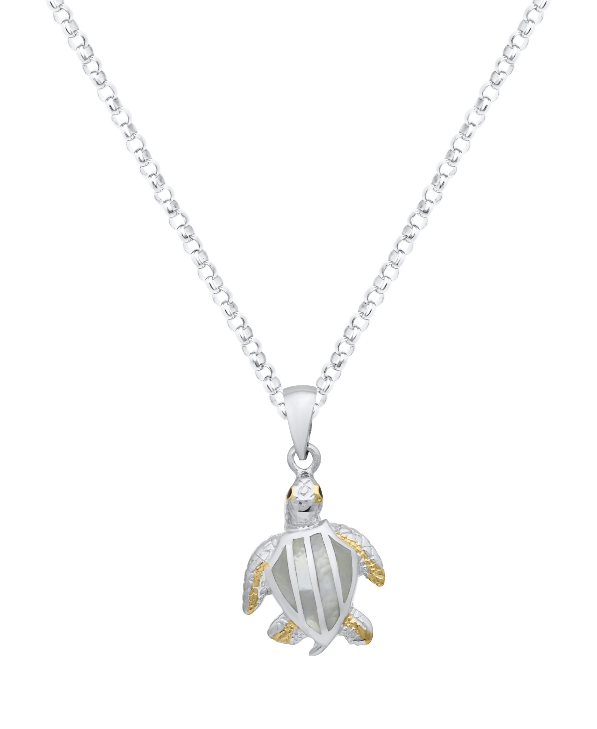 Click here for Macys Kyocera Opal Turtle Pendant Necklace in Ster... prices