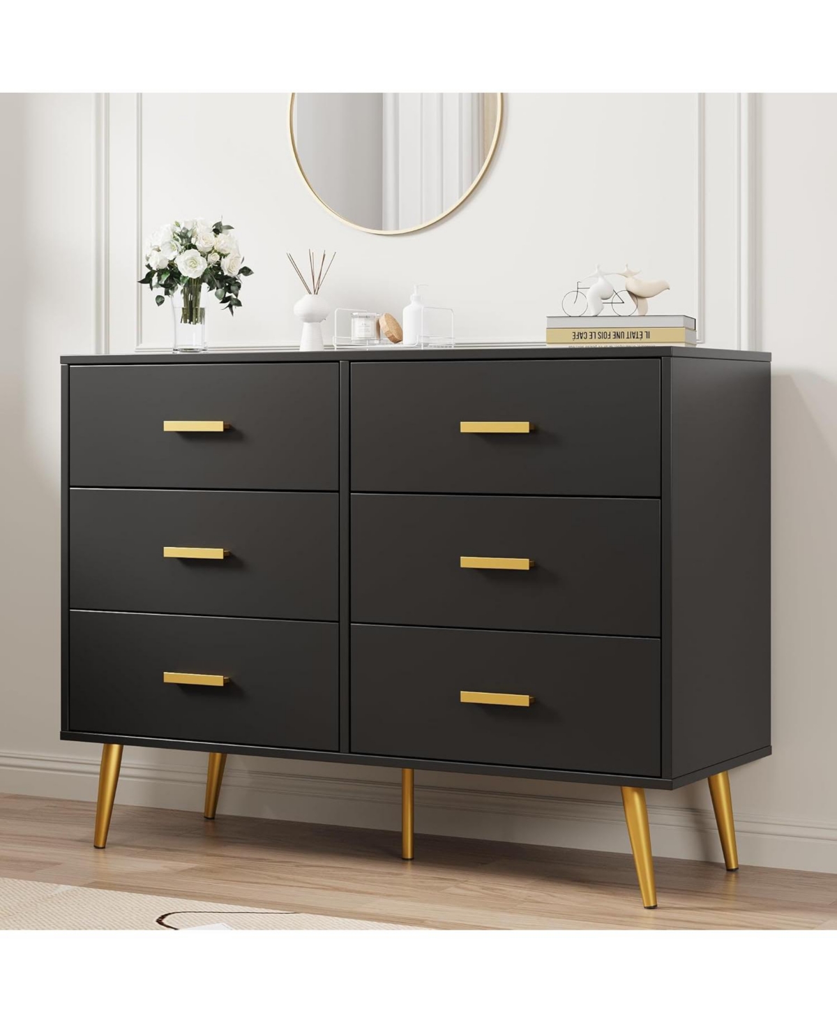 Click here for gaomon 6-Drawer Modern Wood Dresser with Handles... prices