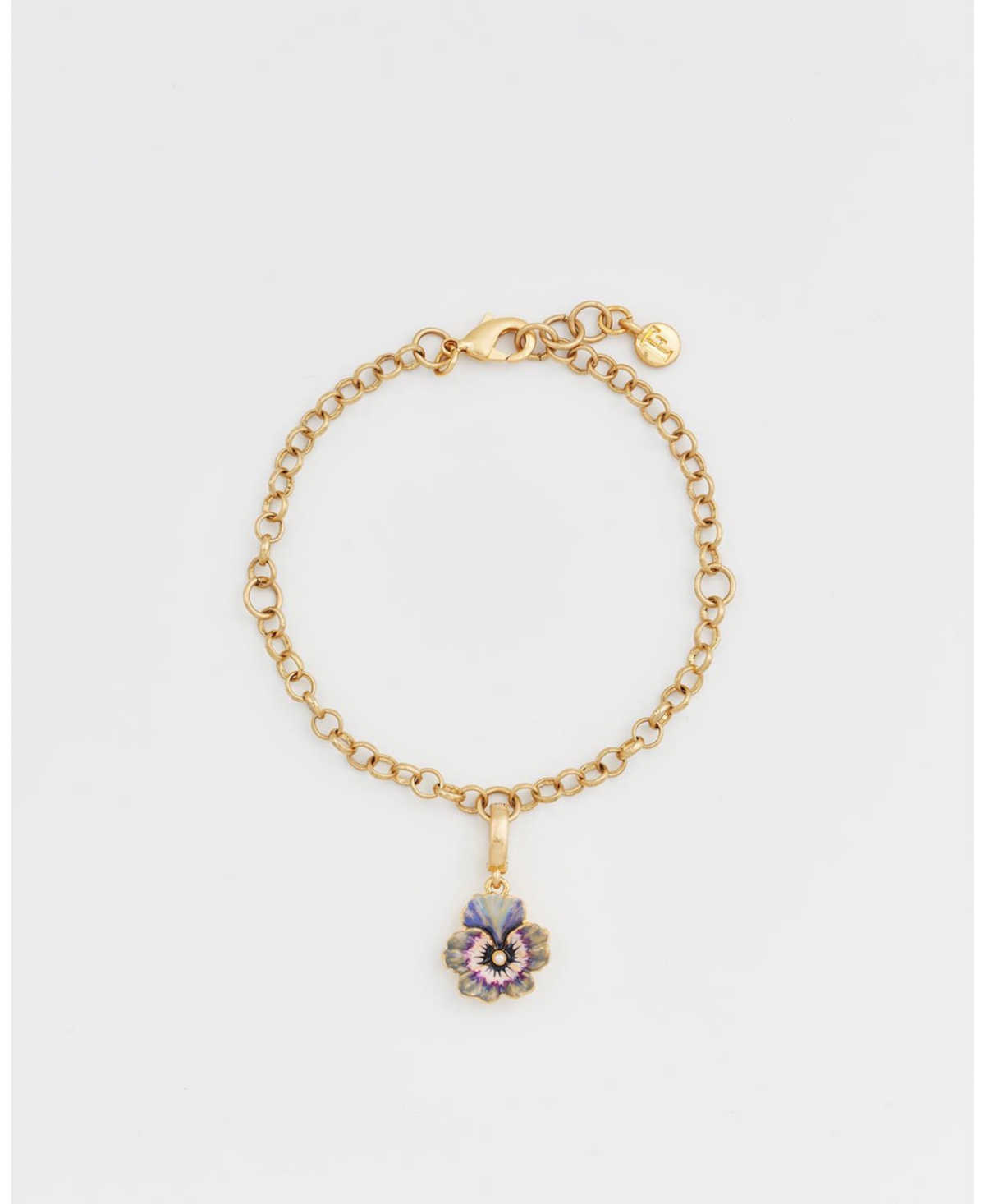 Click here for Fable England Pansy and Pearl Collector Charm Brac... prices