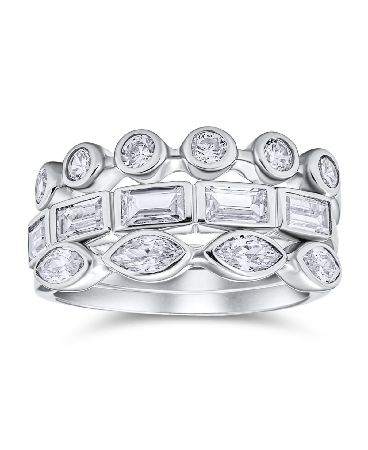 Click here for Bling Jewelry Stackable Eternity Band Ring Set 3PC... prices