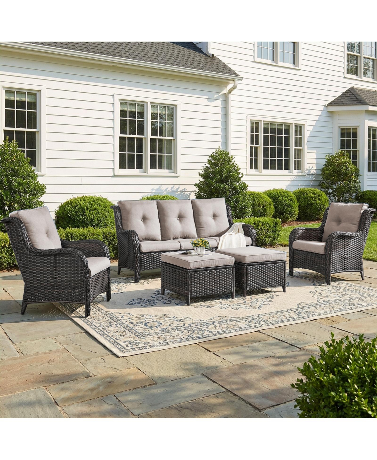 Click here for Pocassy 5-Pieces Patio Furniture Set  Outdoor Wick... prices