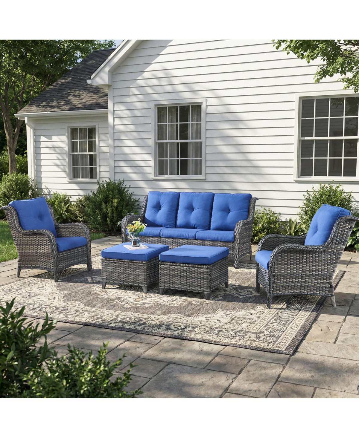 Click here for Pocassy 5-Pieces Patio Furniture Set  Outdoor Wick... prices