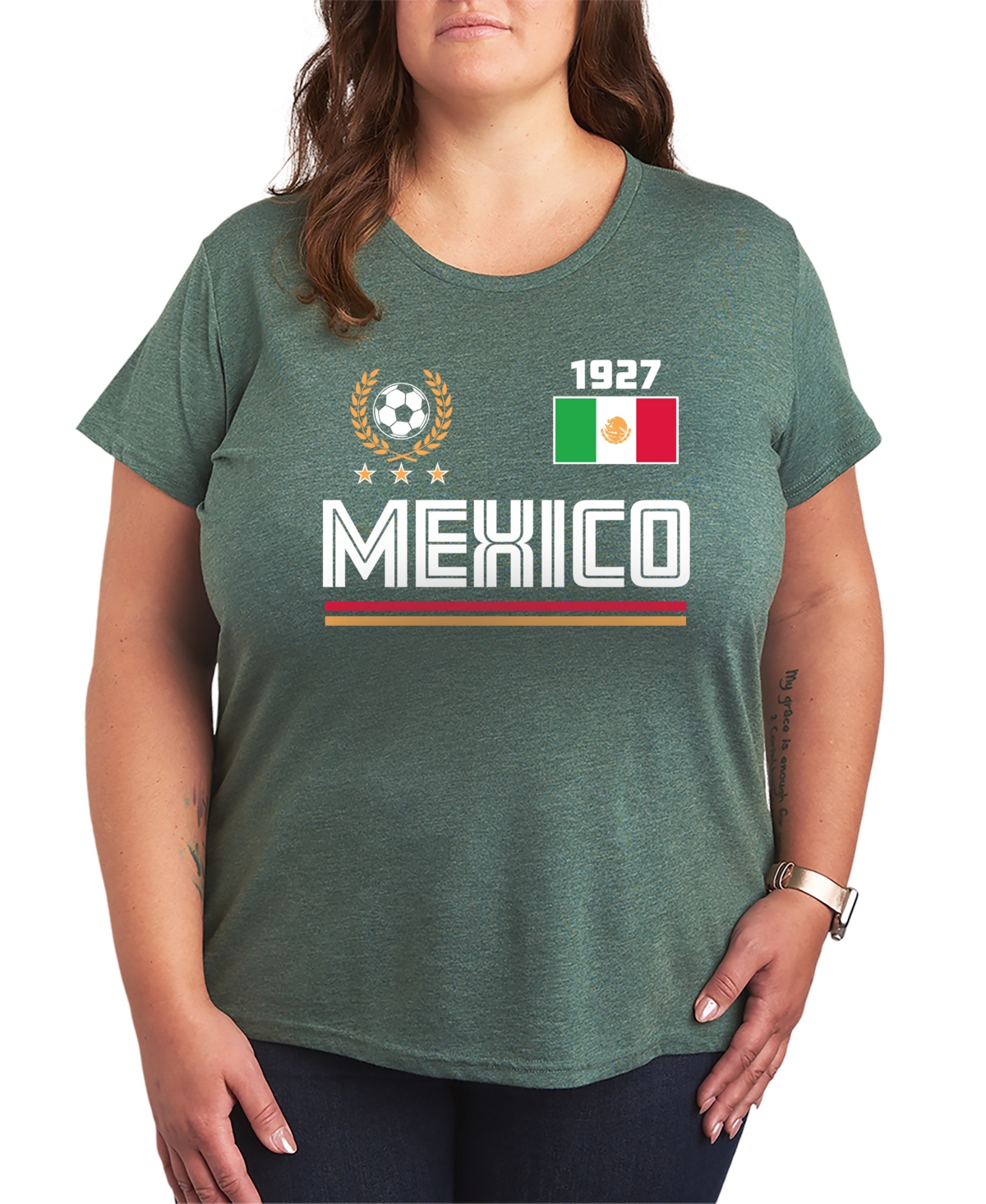 Click here for Hybrid Apparel Plus Size Mexico Soccer Jersey Grap... prices