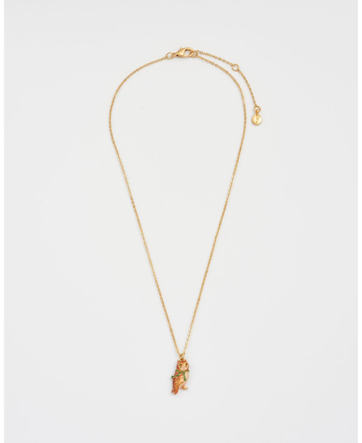 Click here for Fable England Cosy Owl Chain Necklace - Gold prices