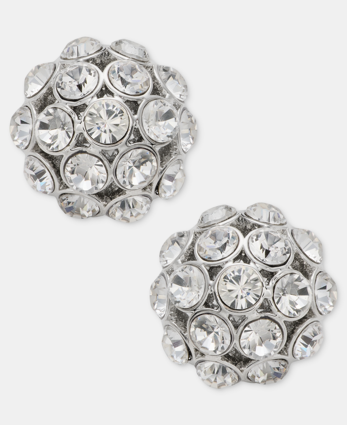 Click here for Givenchy Pave Cluster Stud Earrings - White prices