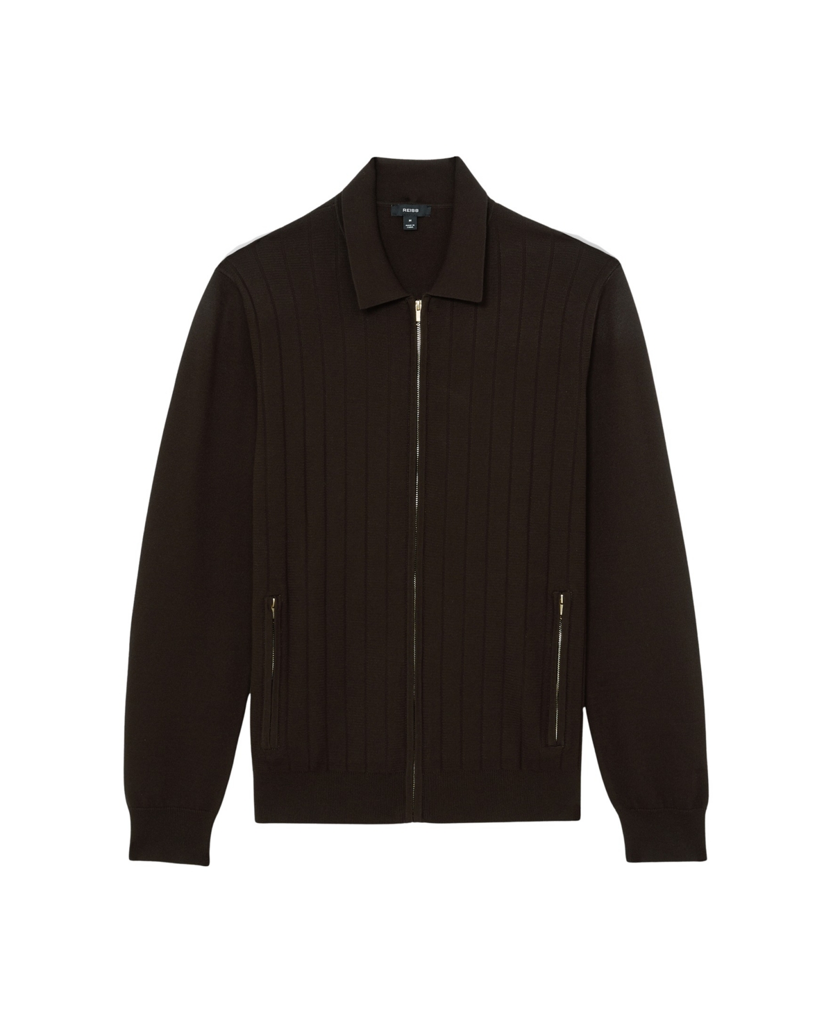 Click here for Reiss Mens Marsh Zip Through Wide Ribbed Cardigan... prices