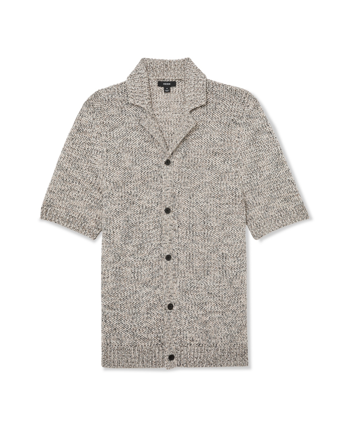 Click here for Reiss Mens Addis Button Through Speckled Cuban Shi... prices