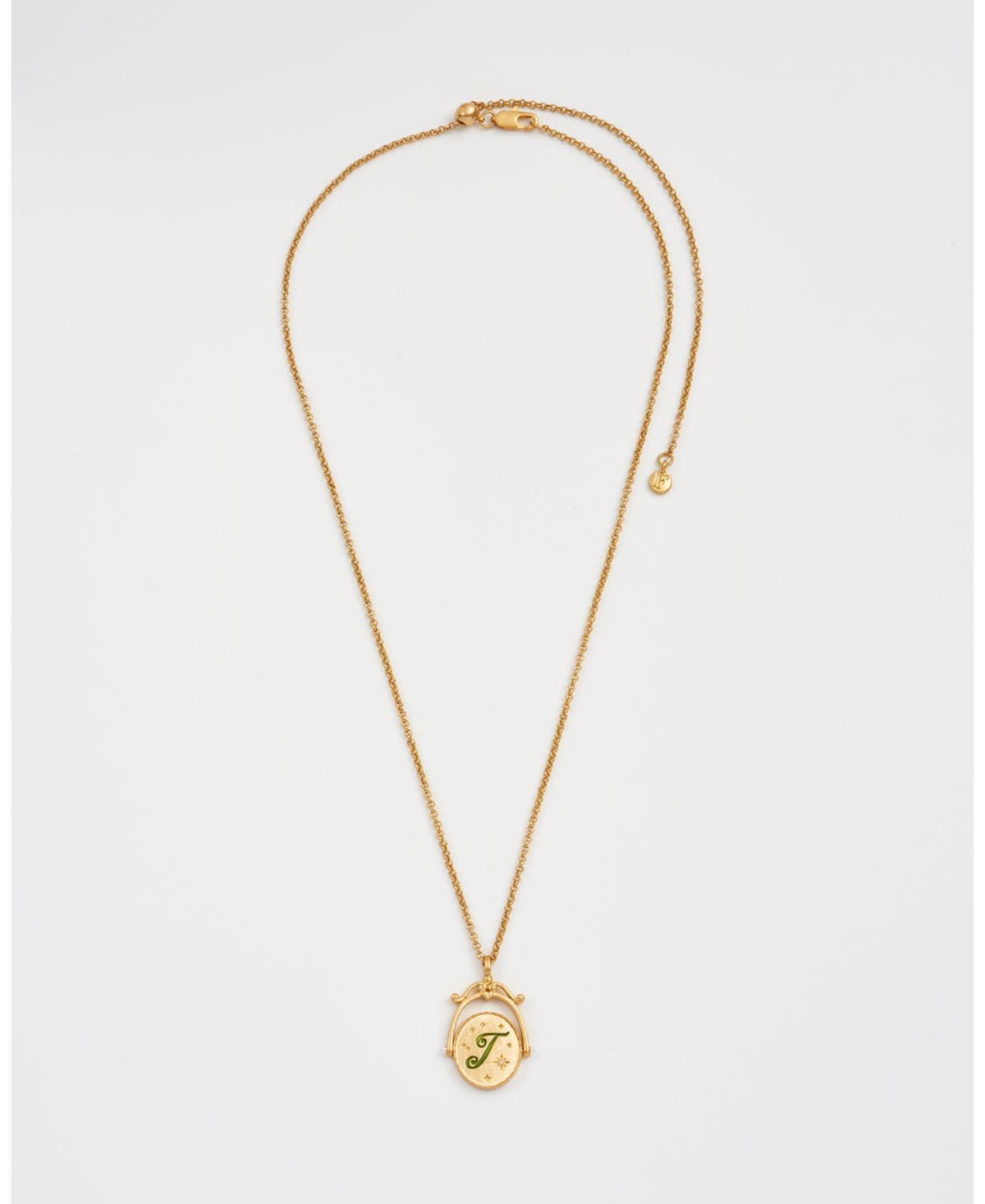 Click here for Fable England J Initial Jasmine Spinner Chain Neck... prices
