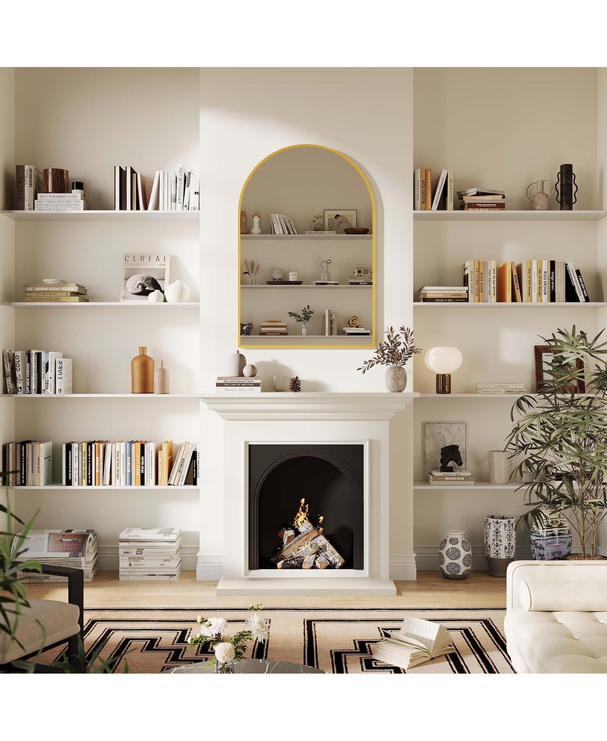 Click here for Gaomon Arched Wall Mirror  Modern Black Metal Fram... prices