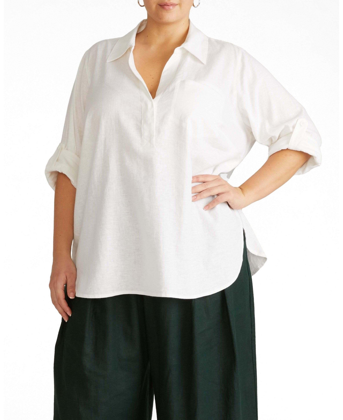 Click here for Universal Standard Plus Size Button Back Stretch C... prices