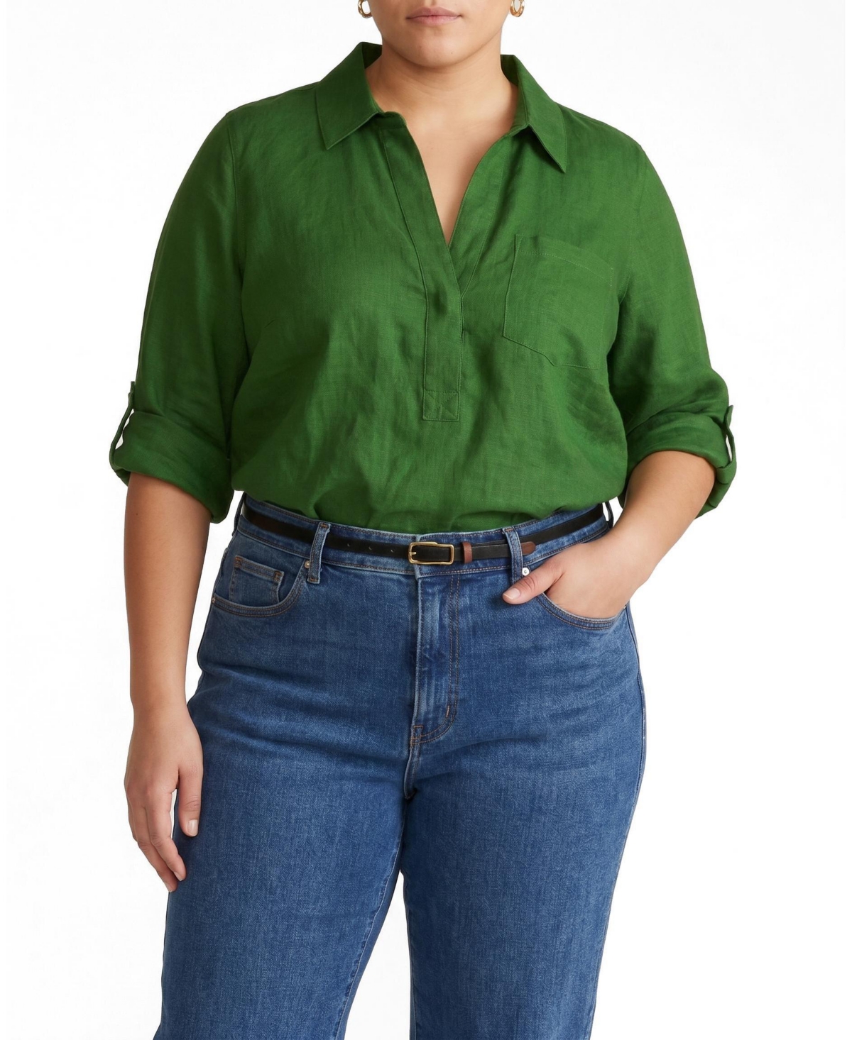 Click here for Universal Standard Plus Size Button Back Stretch C... prices