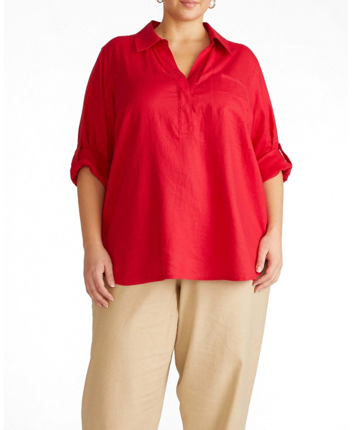 Click here for Universal Standard Plus Size Button Back Stretch C... prices