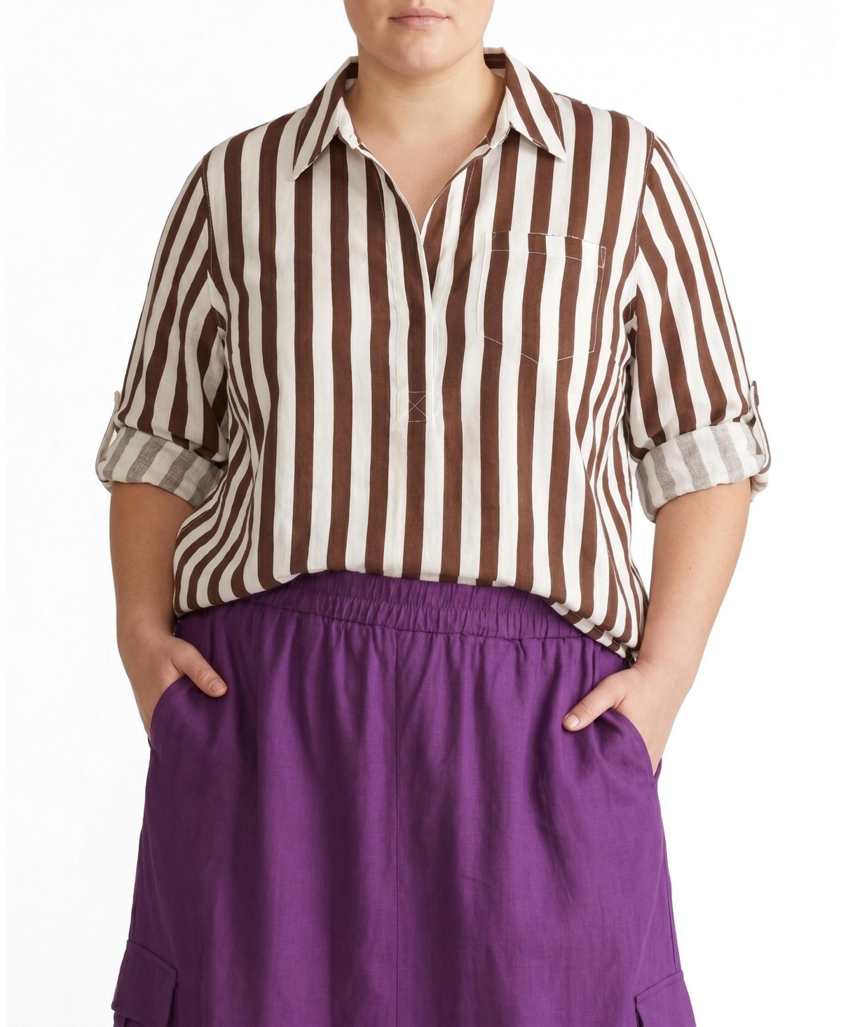 Click here for Universal Standard Plus Size Button Back Stretch C... prices