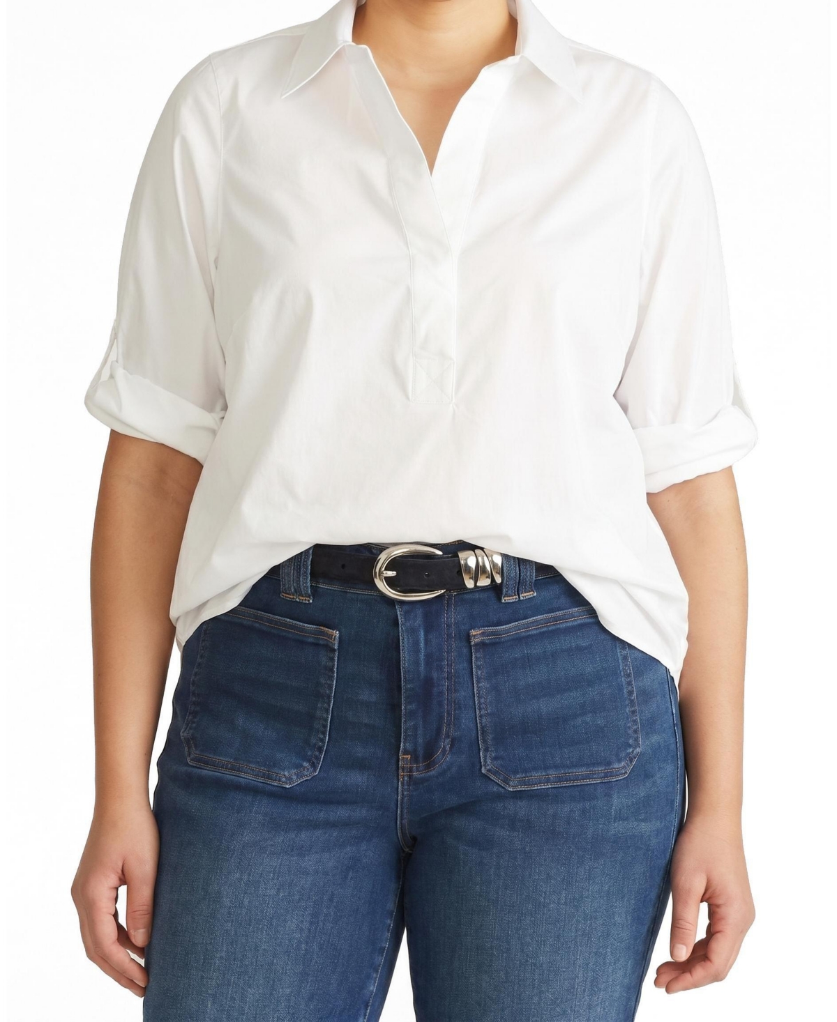 Click here for Universal Standard Plus Size Button Back Stretch C... prices