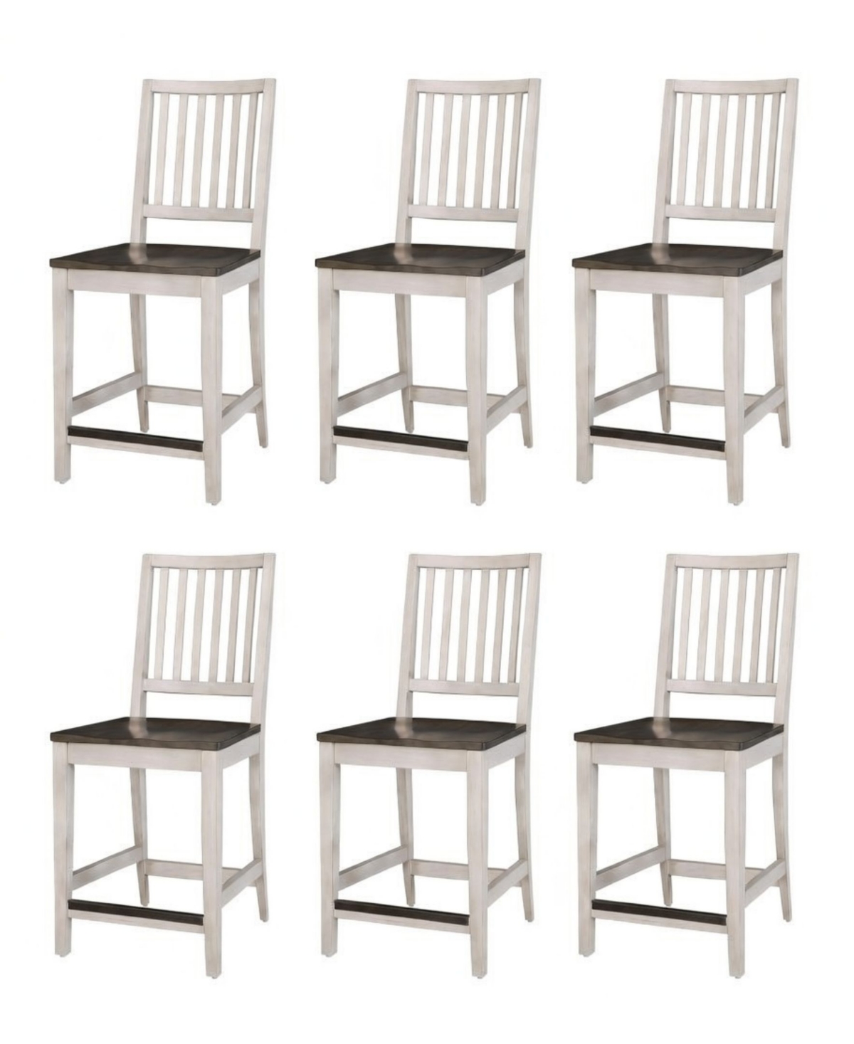Click here for Dawnwood 6-Piece Wood Counter Side Chair Set - Off... prices