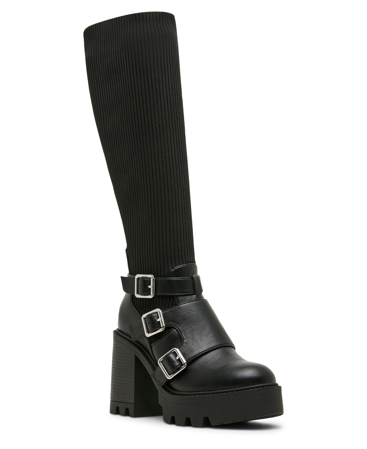 Click here for Madden Girl Womens Kuddle Buckle Platform Lug Knit... prices
