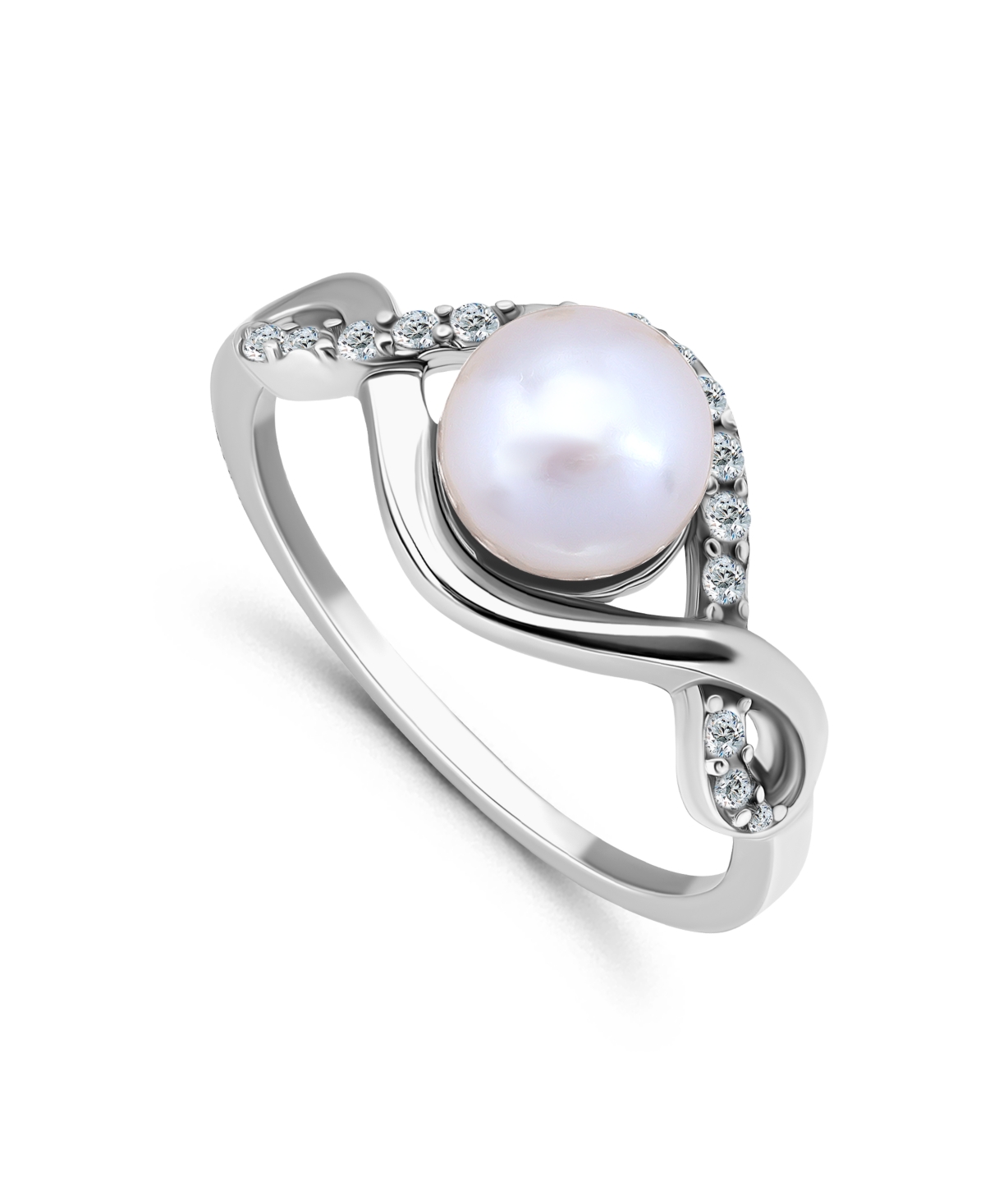 Click here for Macys 1/4 cttw Cubic Zirconia 7mm Imitation Pearl... prices