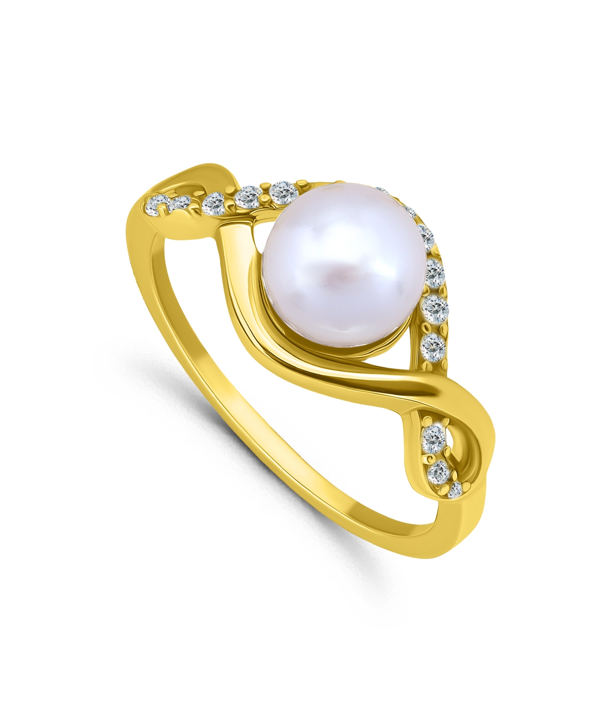 Click here for Macys 1/4 cttw Cubic Zirconia 7mm Imitation Pearl... prices