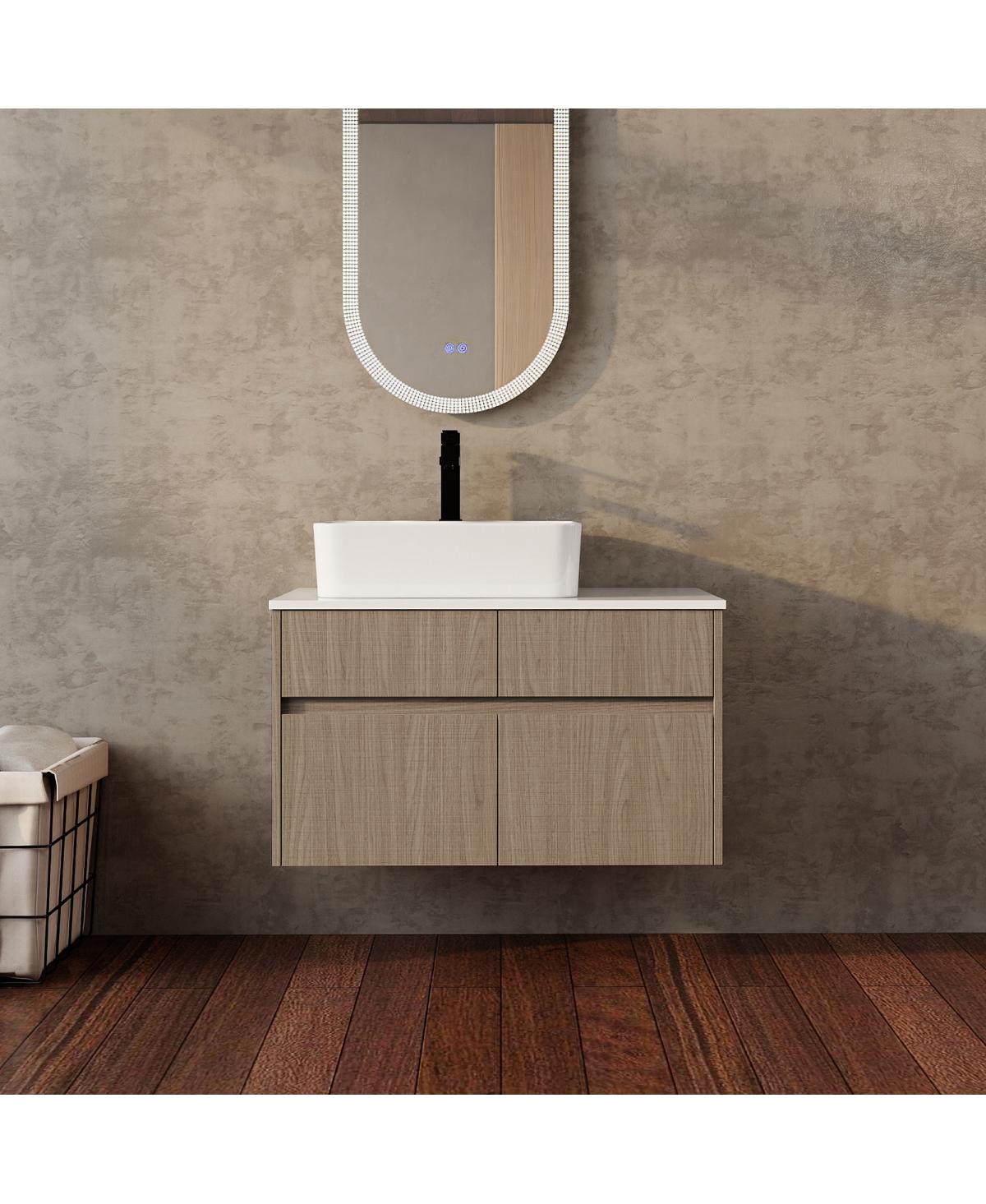 Click here for Sillysis Inch Wall Mounted Bathroom Vanity with Ce... prices