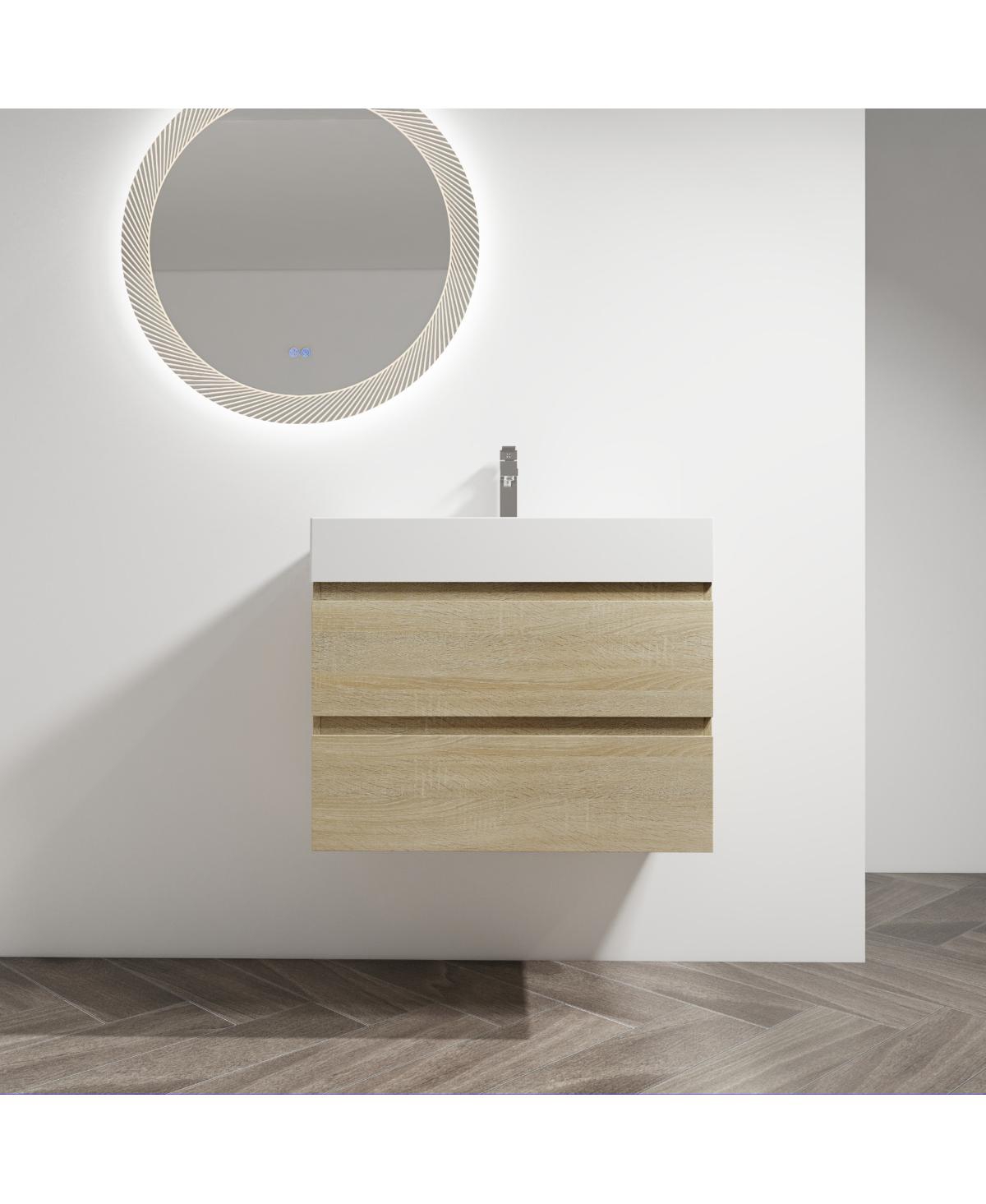 Click here for Sillysis 29.5 Inch Wall Mounted Bathroom Vanity wi... prices