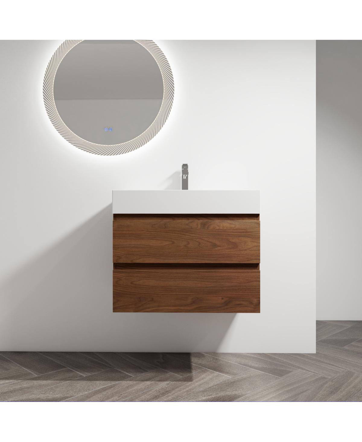 Click here for Sillysis 29.5 Inch Wall Mounted Bathroom Vanity wi... prices