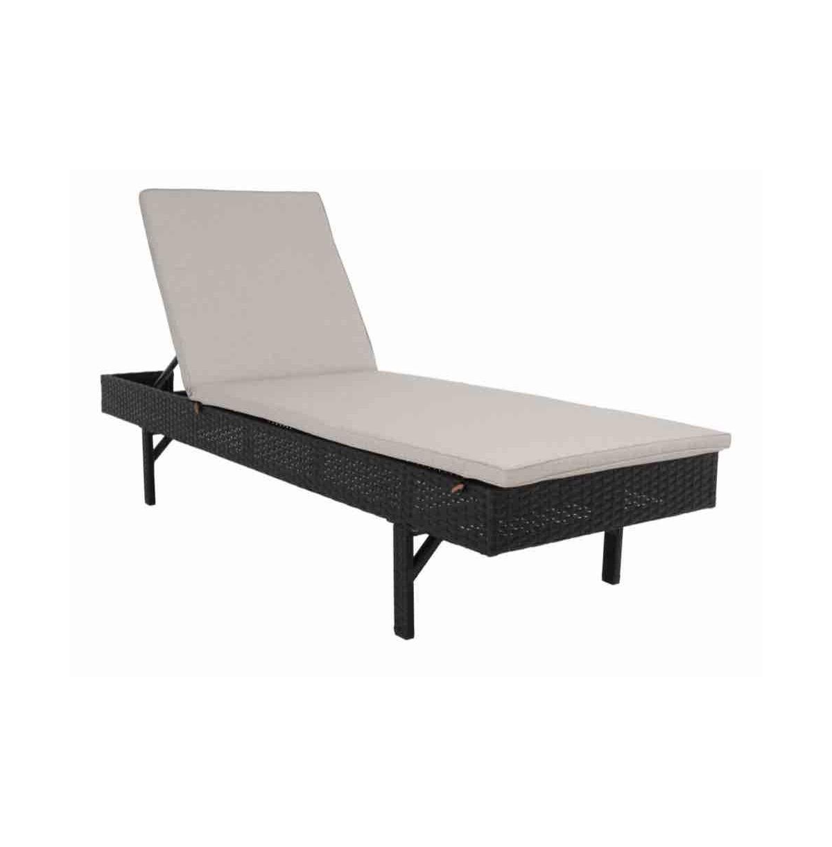 Click here for Augusta Home Cam Sunlounger - Black/light grey prices