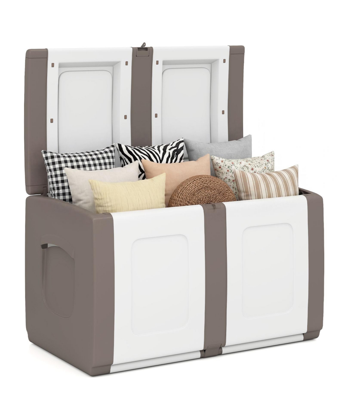 Click here for Gymax Deck Box Patio Container w/ Lockable Lid Wea... prices