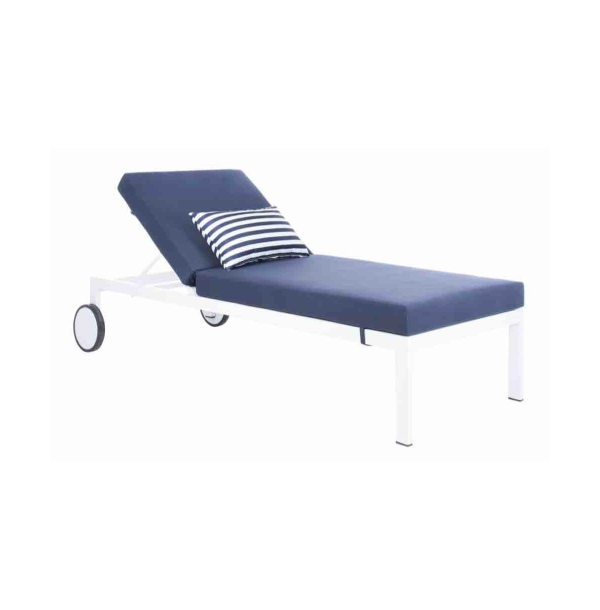 Click here for Augusta Home Yves Sun Lounger - Navy/white prices
