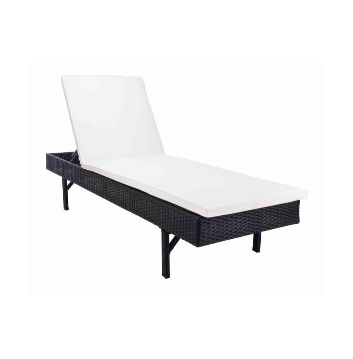 Click here for Augusta Home Cam Sunlounger - Black/beige prices